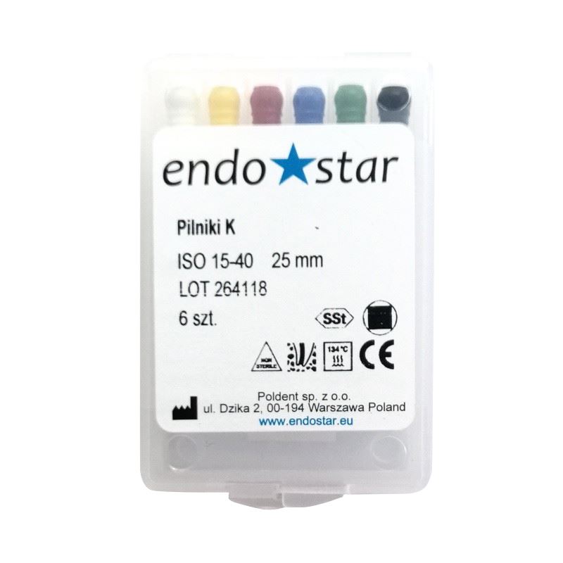 Endostar K-File 15 bílé 25mm, 6ks | HUFA
